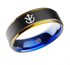 DBZ Vegeta 18K Gold Tungsten Ring – MugenSense